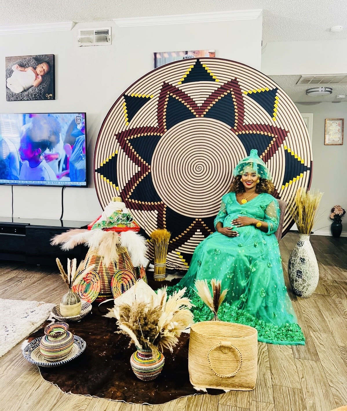 ADDIS ABEBA Messob Bahelawi 3D Print, Double-sided Polyester Canvas ...