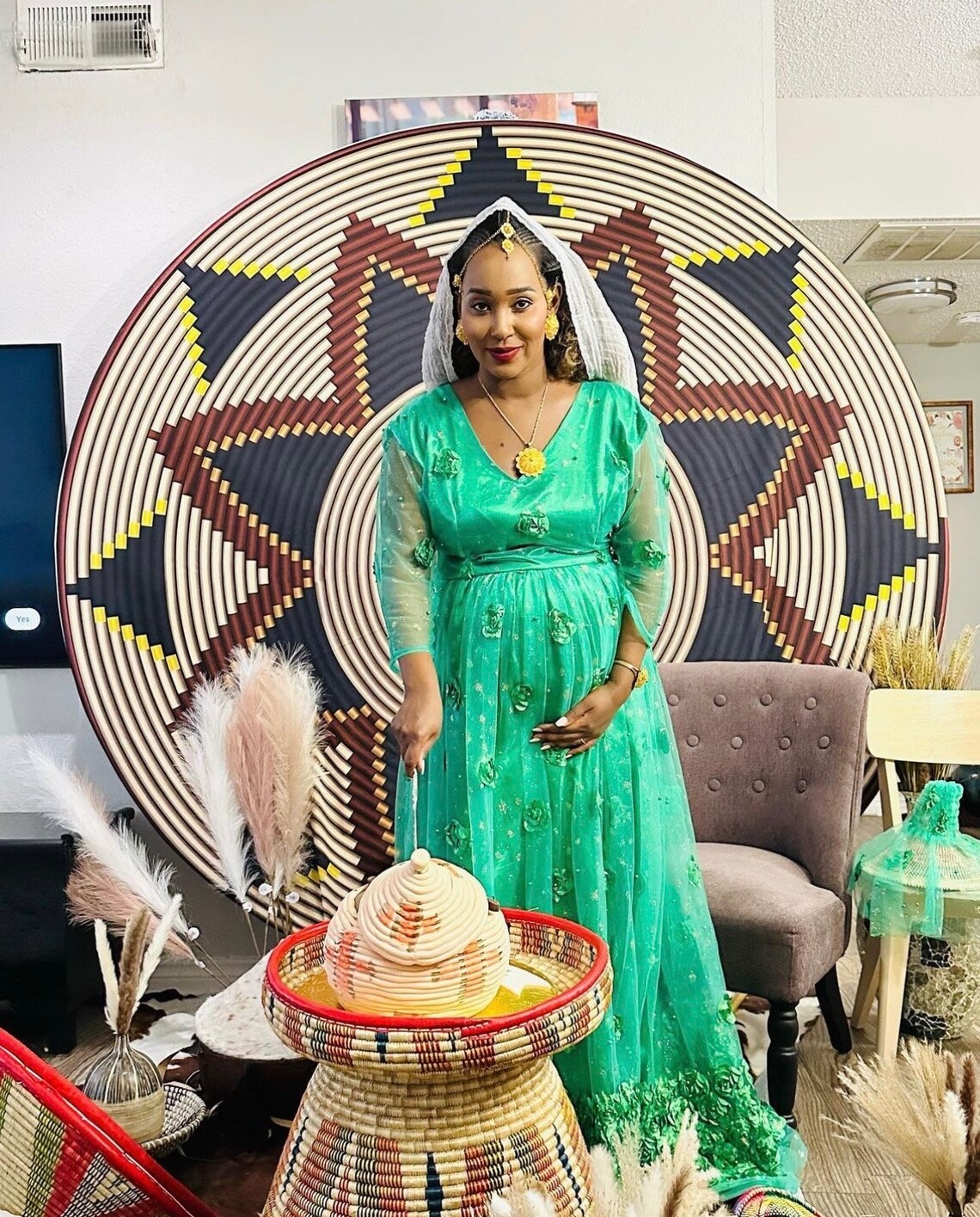 ADDIS ABEBA Messob Bahelawi 3D Print, Double-sided Polyester Canvas ...