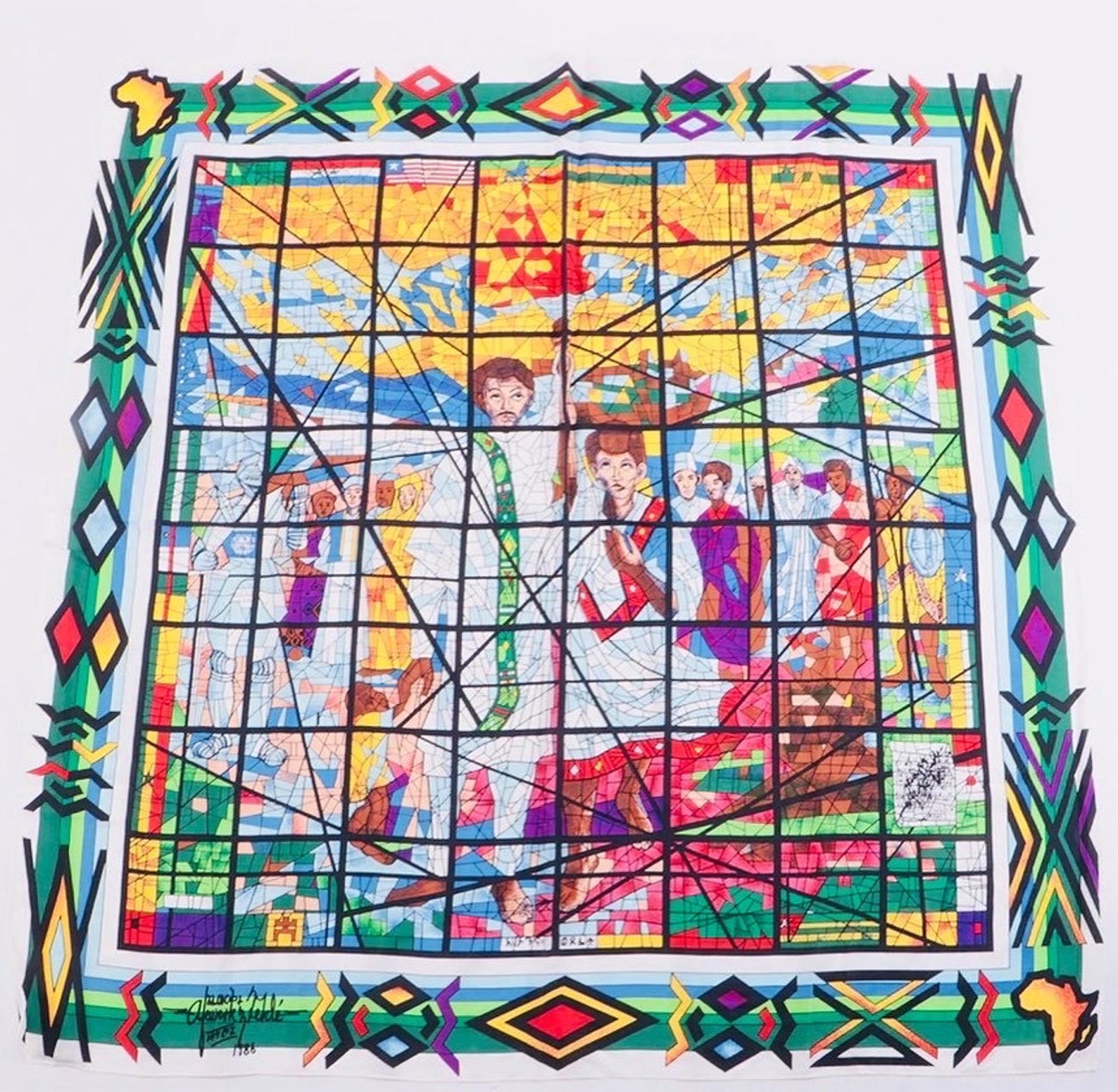Afework Tekle Print Silk Scarf - Etsy