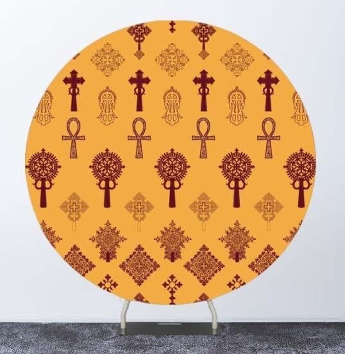 TRADITIONAL ETHIOPIAN MESKEL ባህላዊ መስቀል 3D Print, Double-sided Polyester ...