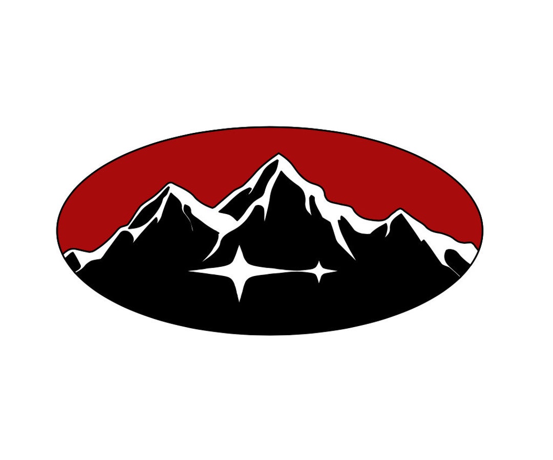 Mountain Sunset Multi Color Emblem Overlay - Etsy