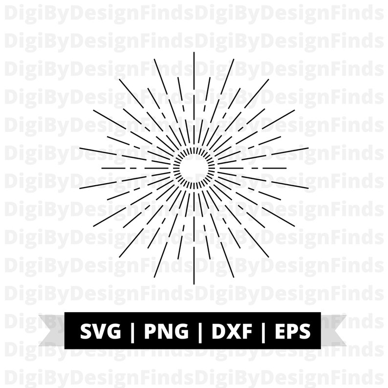 Sun Ray Outline SVG Sun Svg Sun Clipart Svg Png Dxf and Eps - Etsy