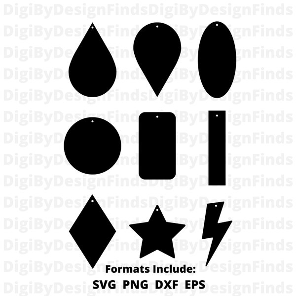 Earring Svg Cut Files - Etsy