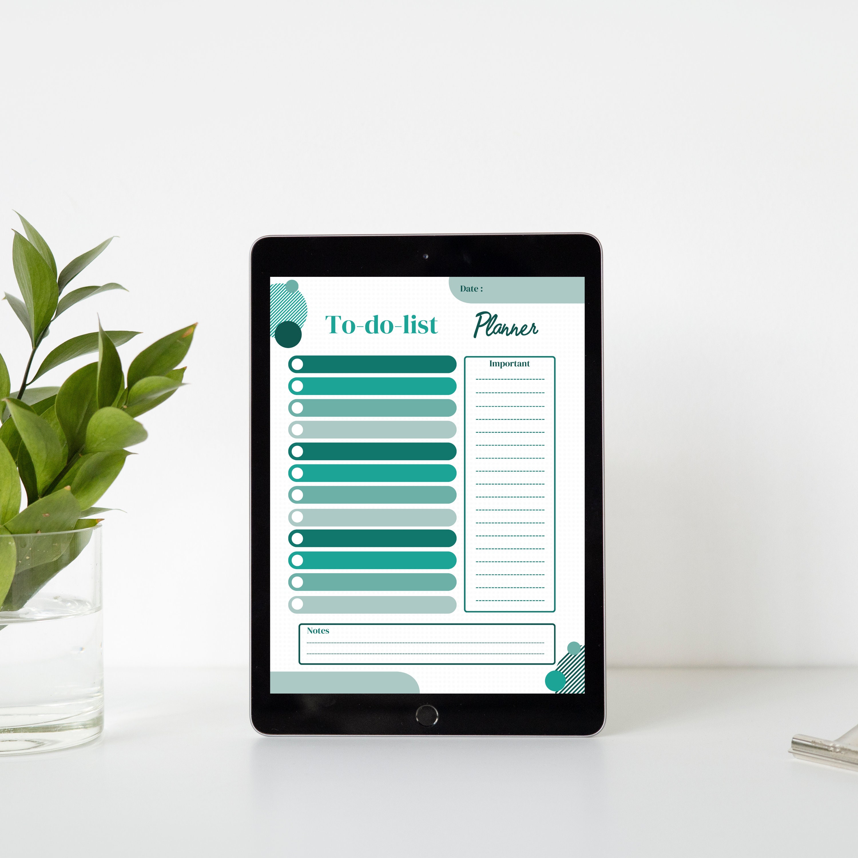 Modern to Do List Teal Template Printable PDF File - Etsy
