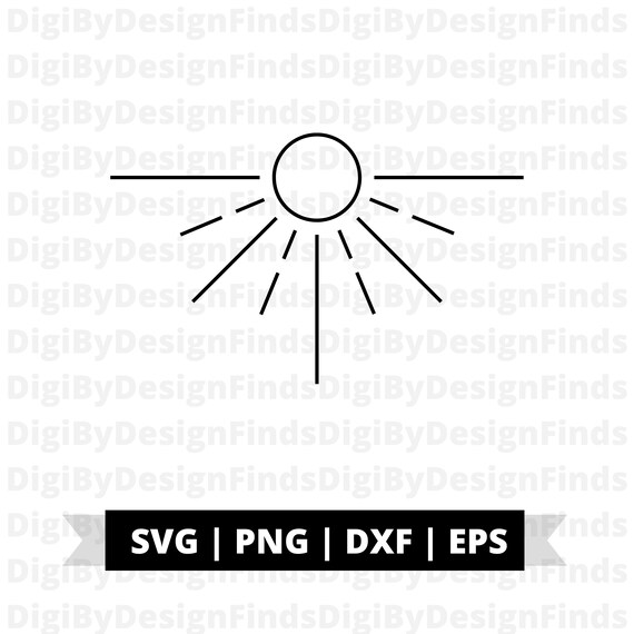 Half Sun SVG Sun Svg Sun Clipart Svg Png Dxf and Eps Files - Etsy