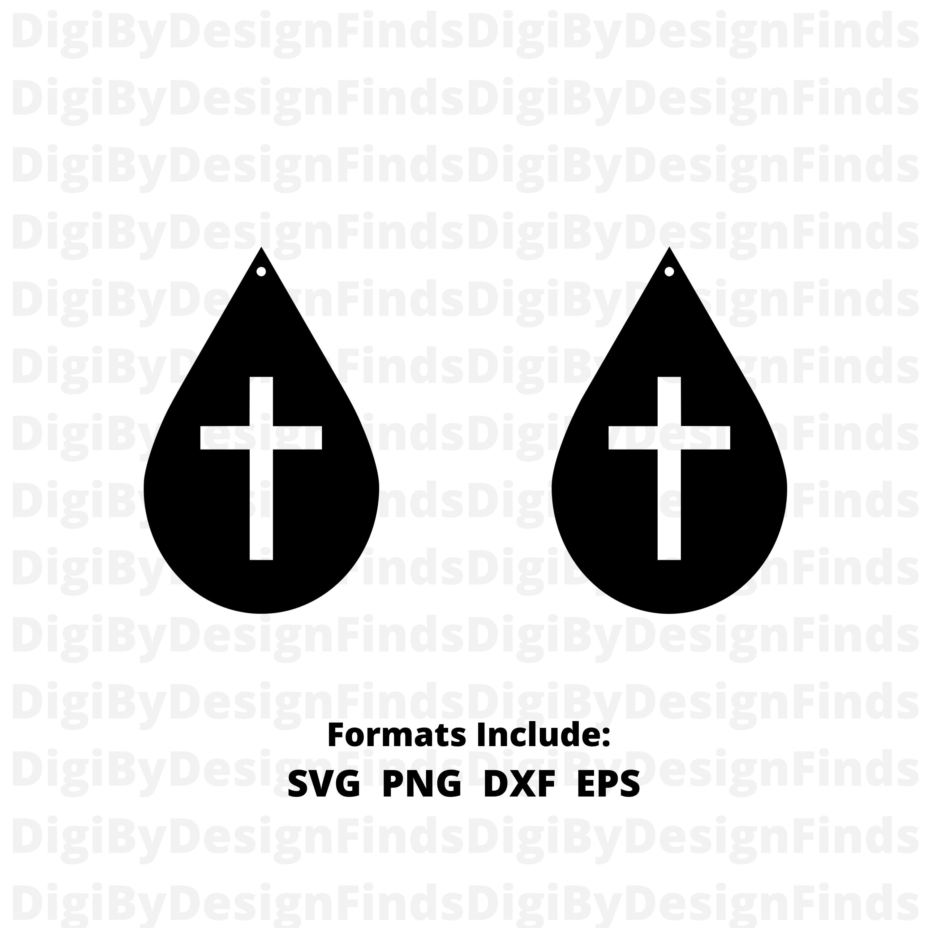Teardrop Bible Cross SVG Template - Etsy