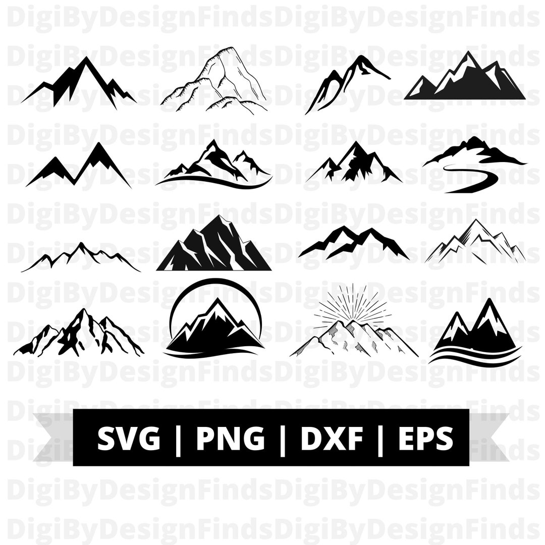 16 Mountains SVG Bundle Additional File Types Included - Etsy Ireland