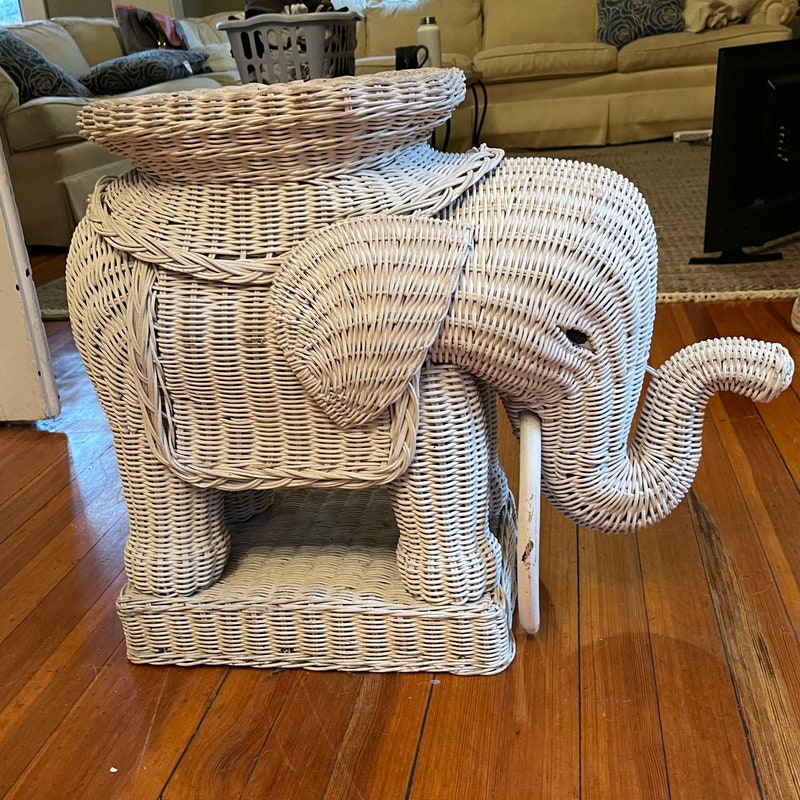 Wicker Elephant - Etsy