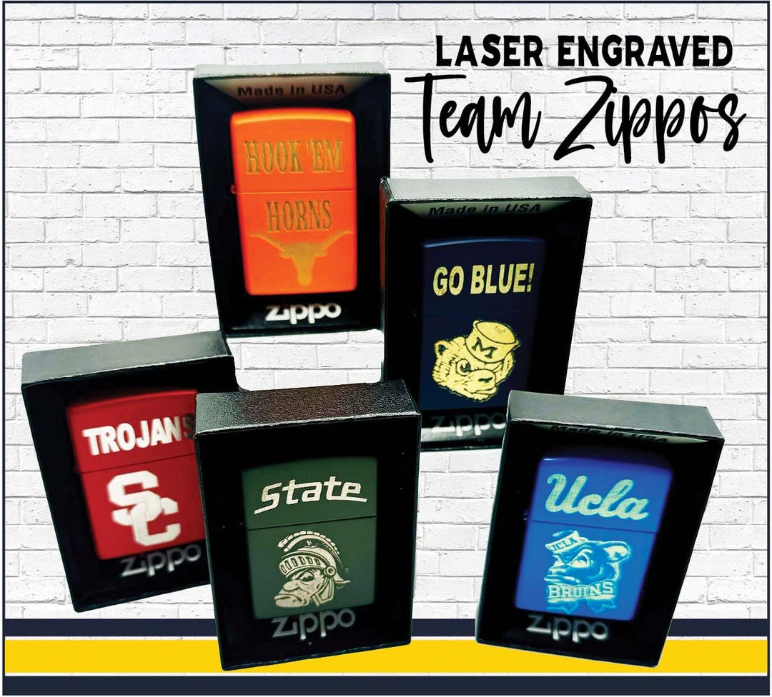 Laser Engraved Team Zippos - Etsy