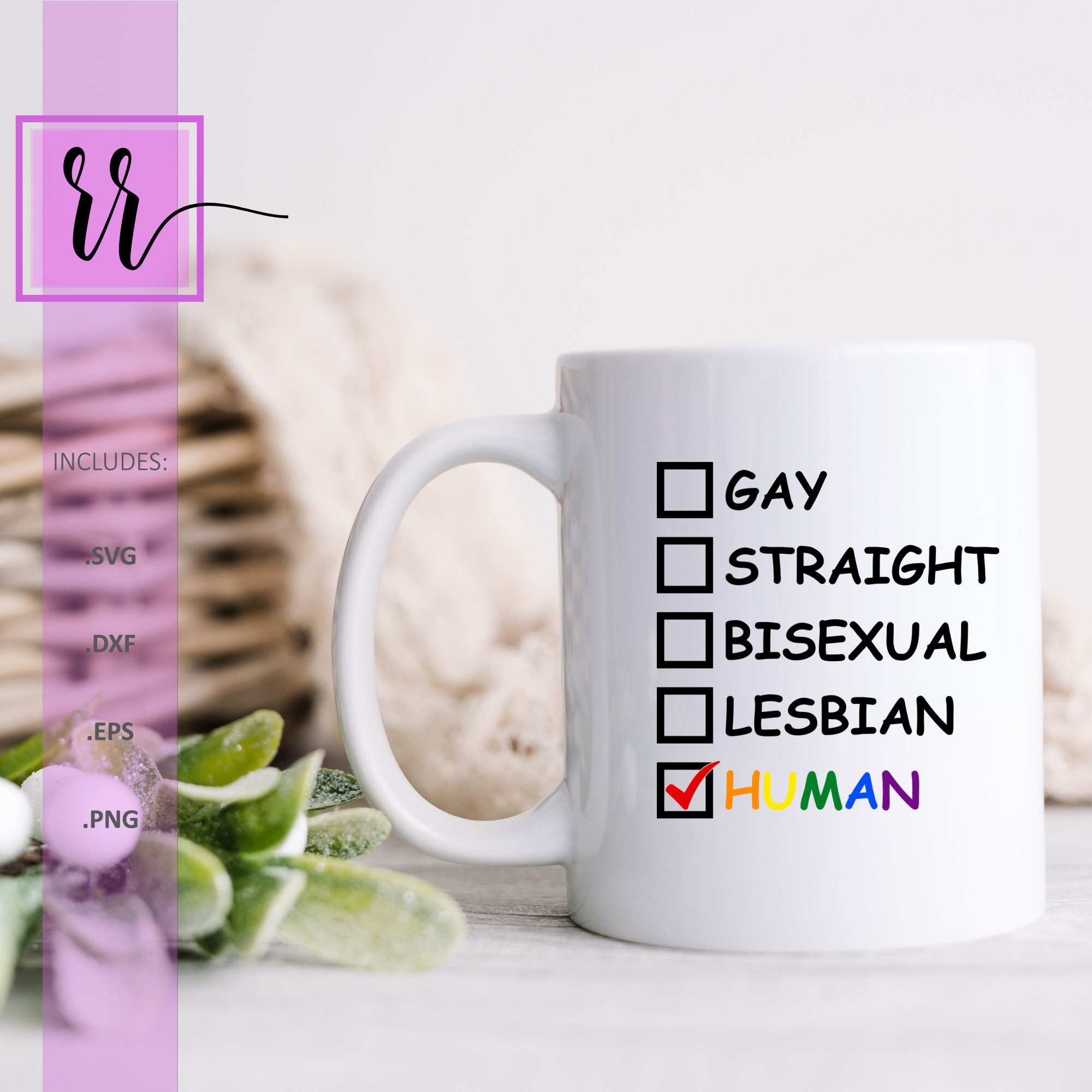 Gay Lesbian Bisexual Human SVG Pride SVG LGBT Cut File Rainbow Pride ...