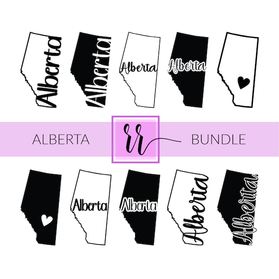 Alberta Bundle SVG Heart Alberta SVG Province SVG - Etsy Canada