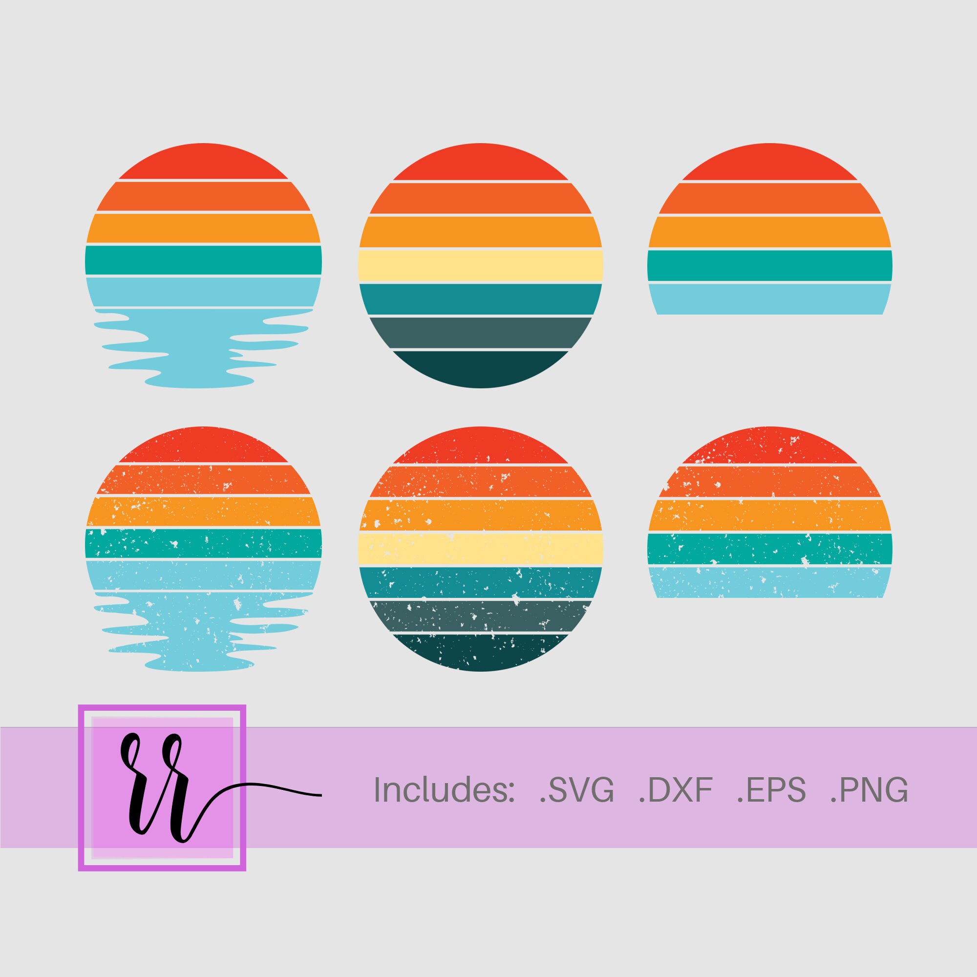 Vintage Sunset SVG | Retro Sunset SVG | Retro Vintage Bundle ...