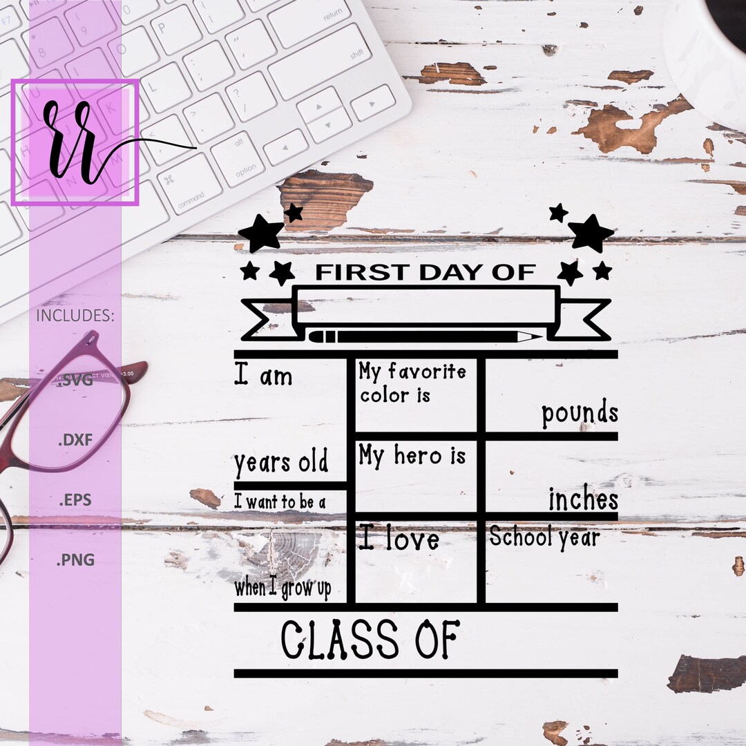 Back to School Chalkboard SVG | First Day of SVG | Kid's Chalkboard SVG ...