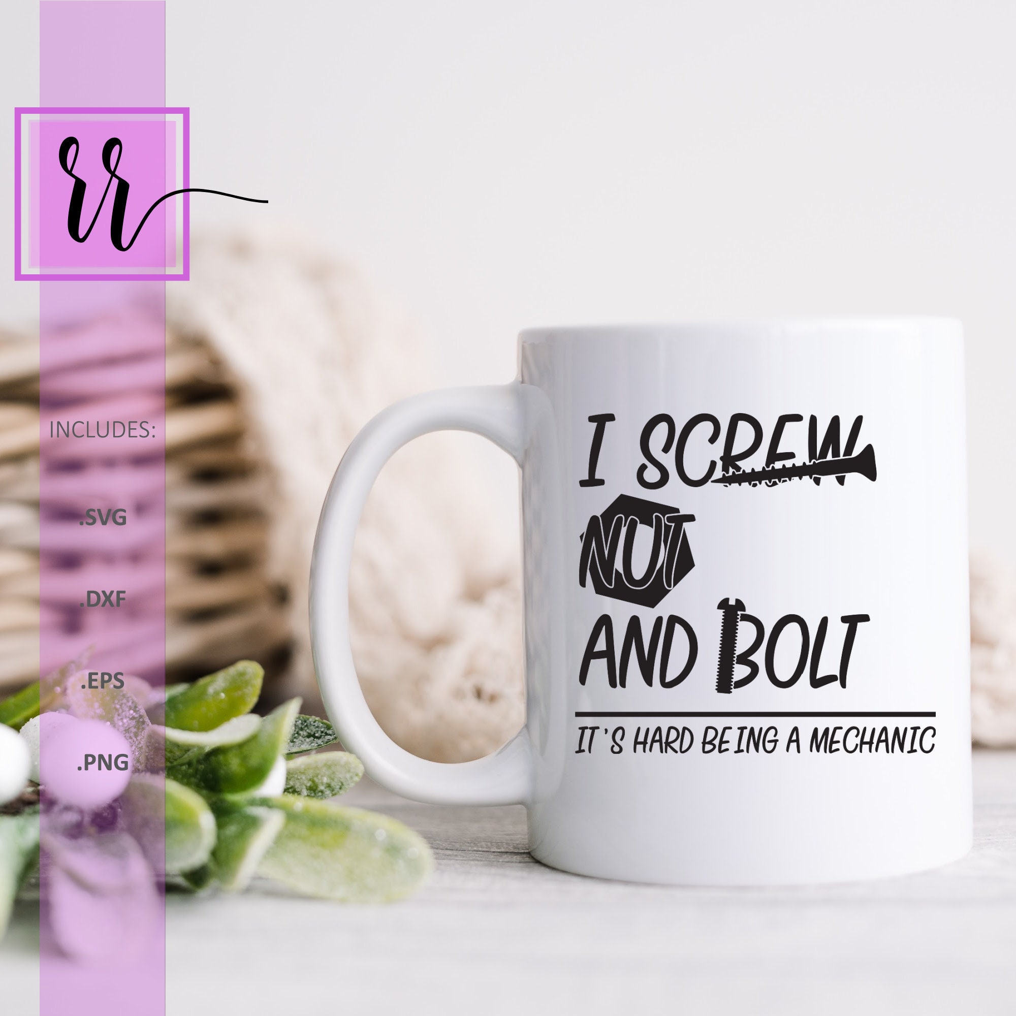 I Screw, Nut and Bolt SVG It's Hard Being a Mechanic PNG Mechanics ...