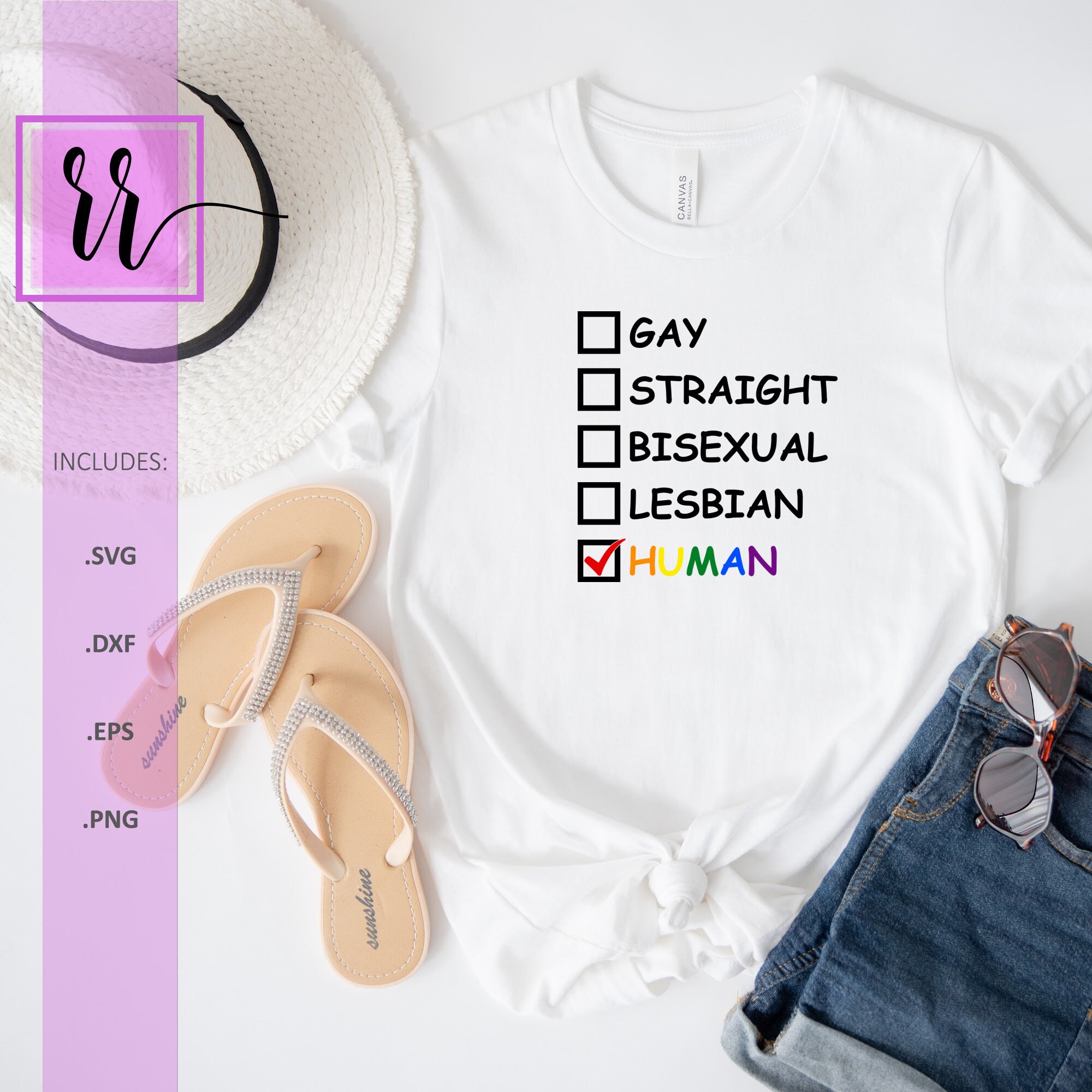 Gay Lesbian Bisexual Human SVG Pride SVG LGBT Cut File Rainbow Pride ...