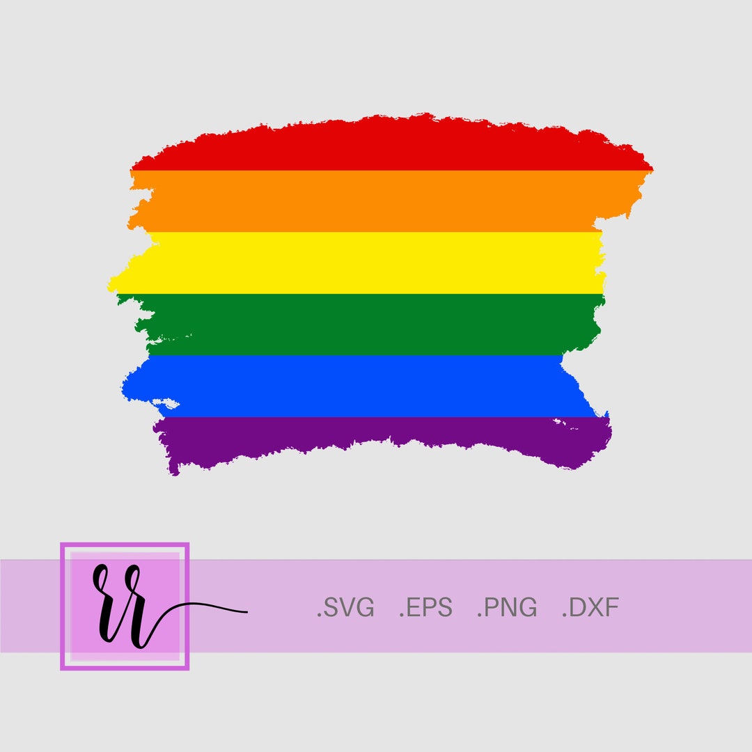 Pride Paint Strokes SVG Gay Pride Background LGBT Cut File Pride ...