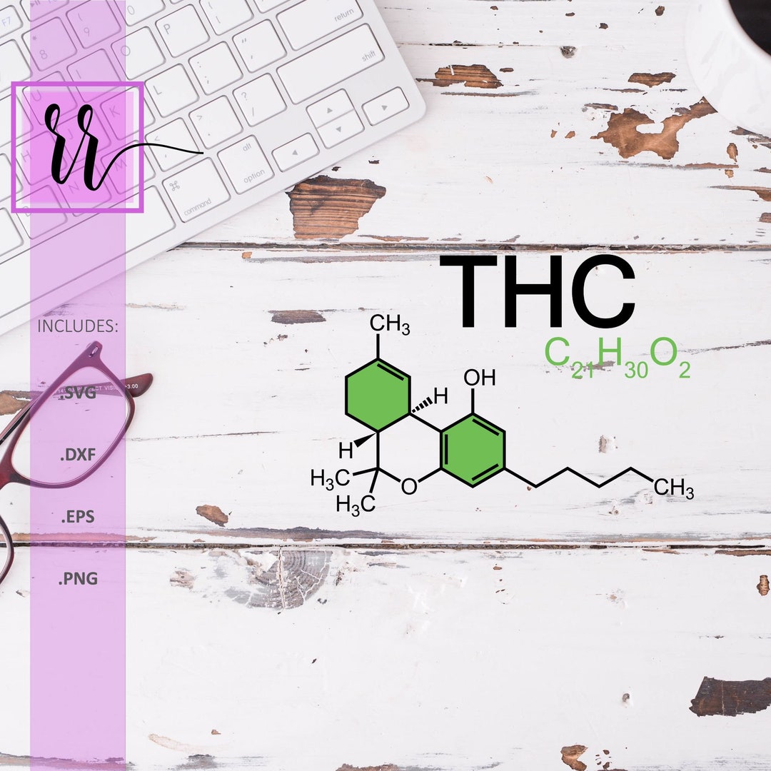 THC Molecular Chain SVG Stoner PNG Weed Designs Marijuana Pot 420 ...