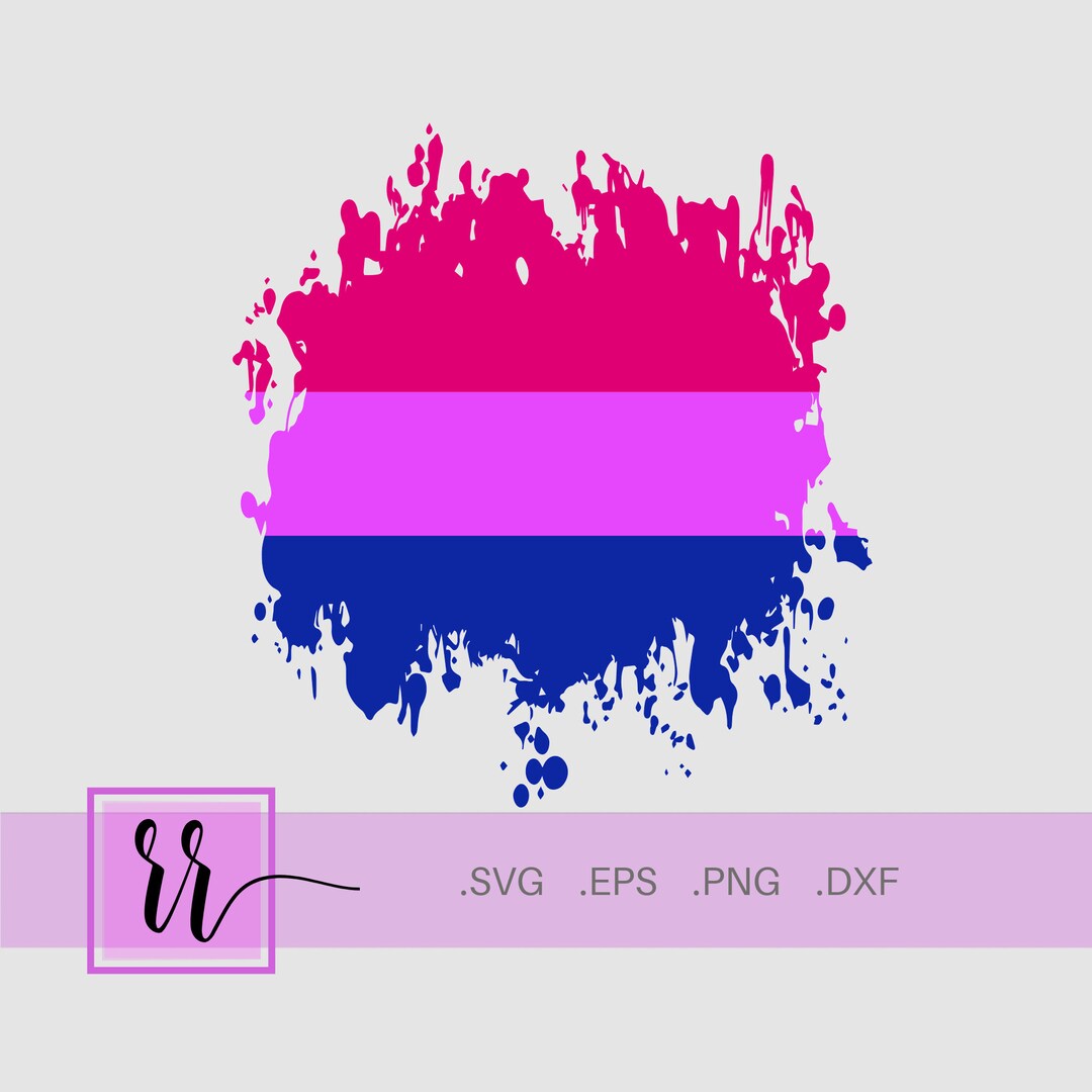 Pride Paint Splatter SVG | Bisexual Pride Background | LGBT Cut File ...