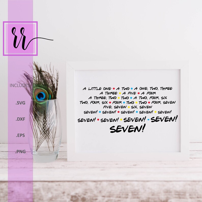 Seven SVG | F.R.I.E.N.D.S | Monica Gellar PNG | Friends TV Show ...