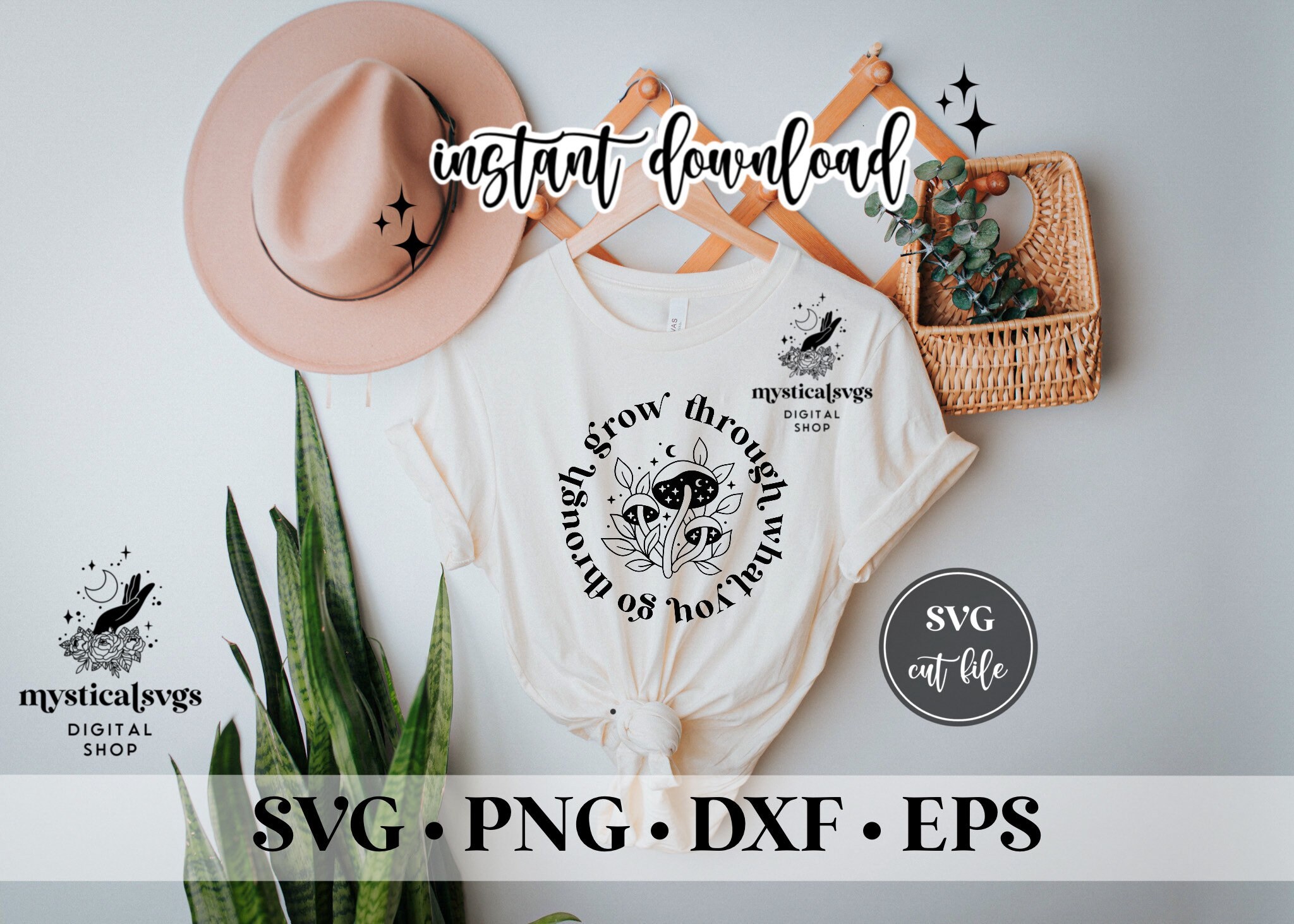 Grow Through What You Go Through Svg Boho Svg Floral - Etsy