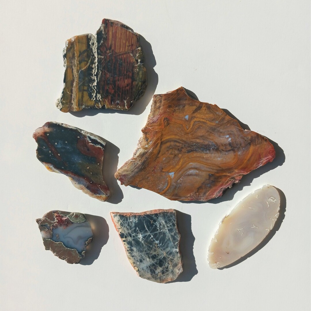 High Quality Slab Assortment for Jewelry, 11.9 Oz. Gold Flow Agate ...