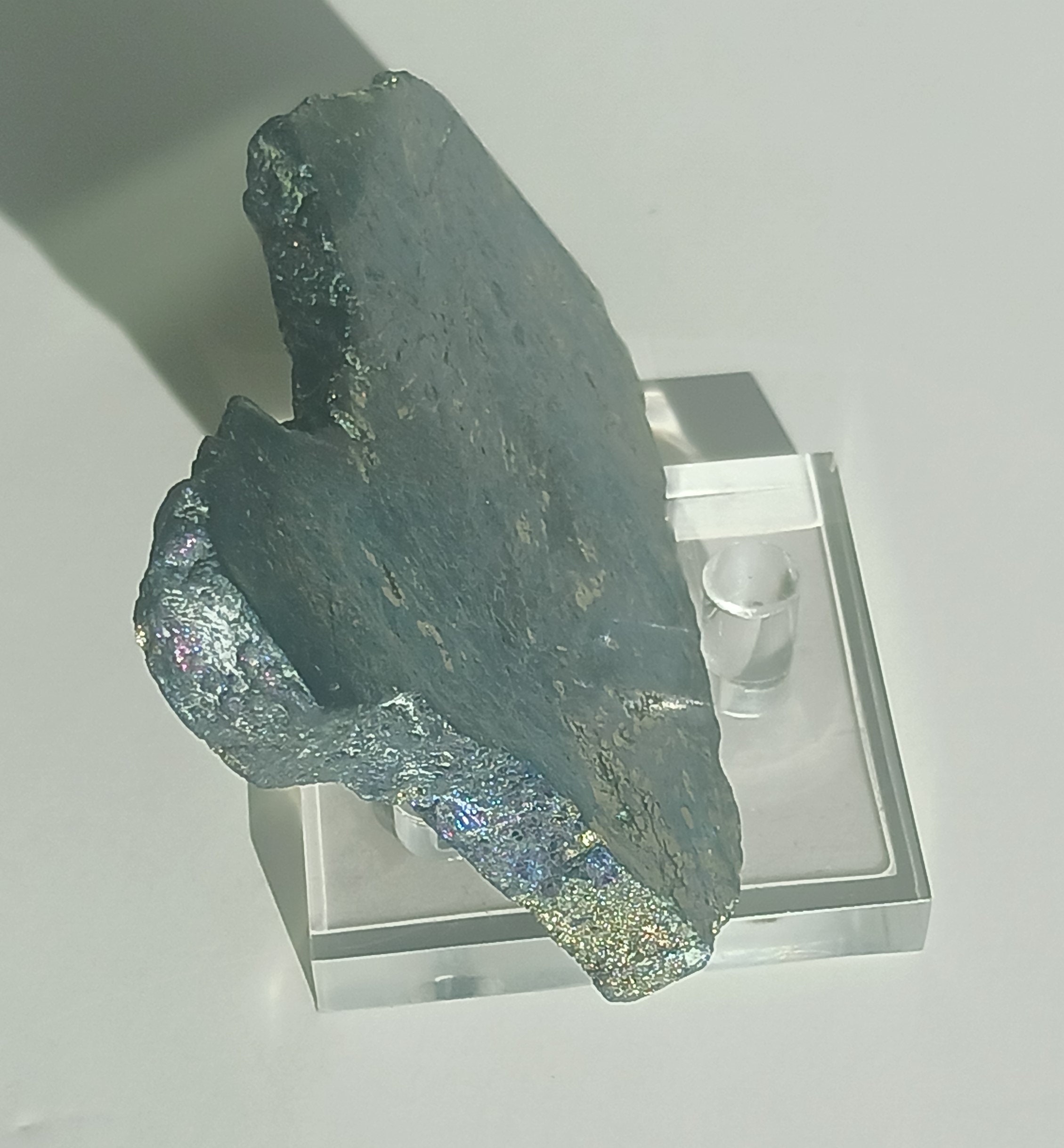 BEST EVER Covellite Slab Aaa Iridescent Blue & Gold Pyrite, 152g. 3/8 ...