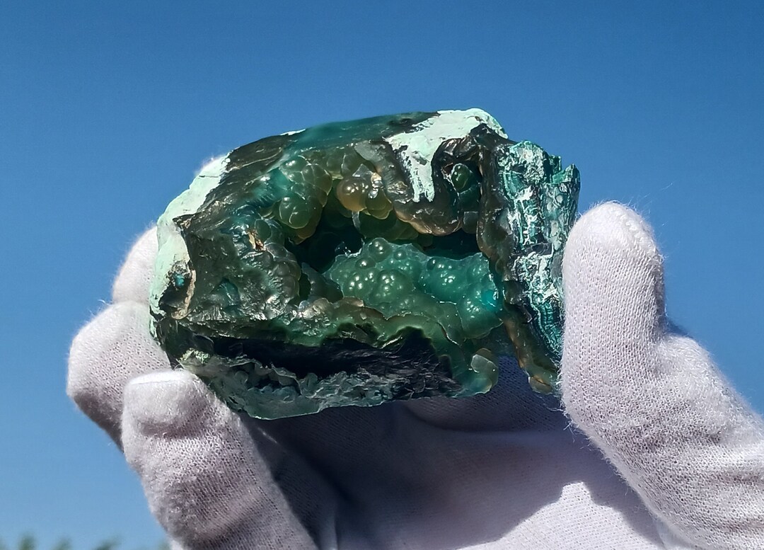 Extremely Rare Botryoidal Gem Silica With Gem Chrysocolla and ...