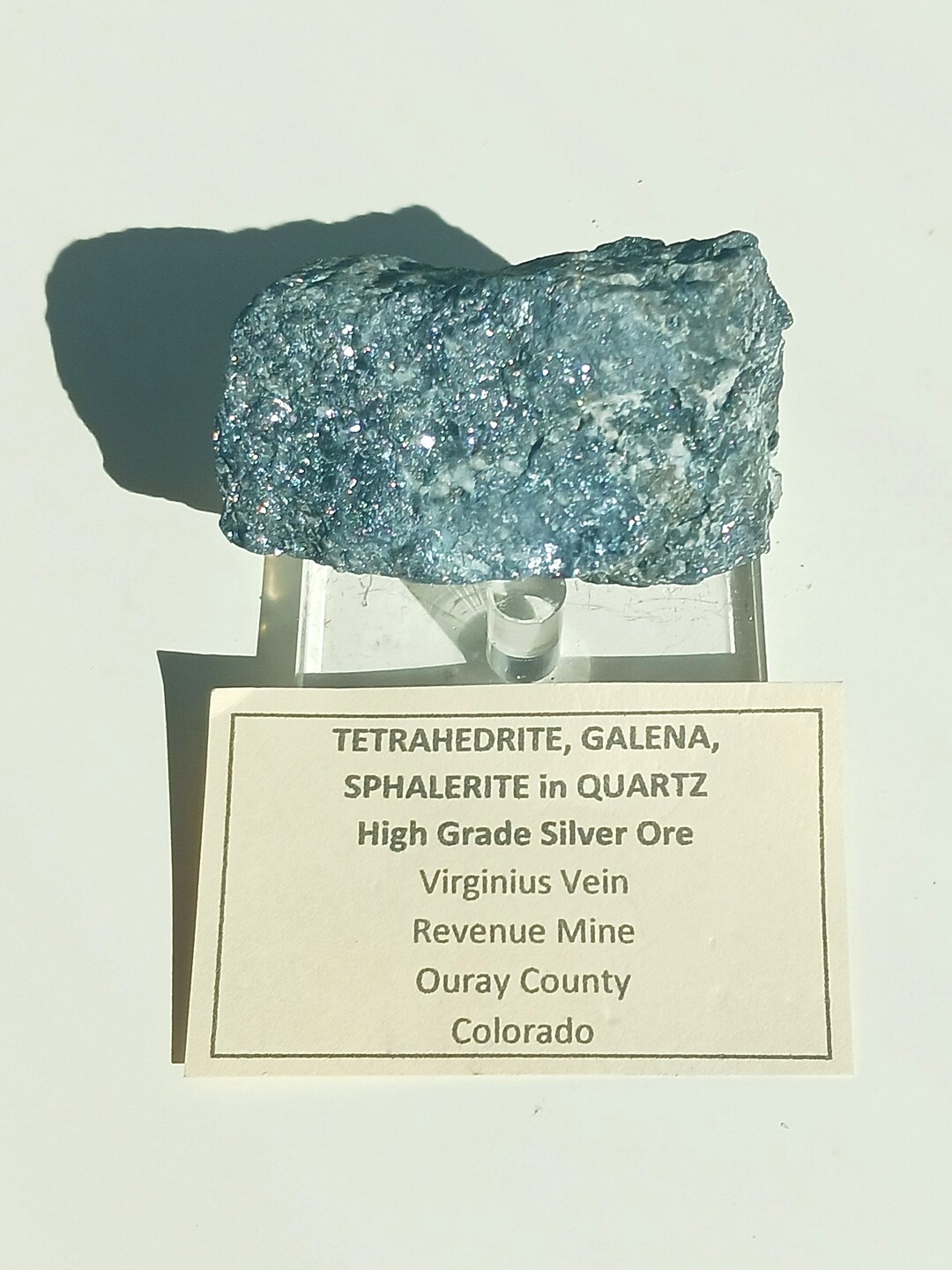 This is High Grade Silver Ore From the Revenue Mine, Virginius Vein in ...
