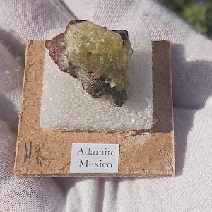 Rare Adamite on Limonite Host Rock From Ojuela Mine in Mexico ...