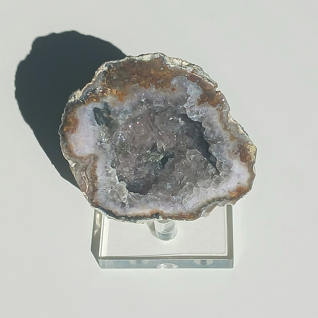 Polished Half Geode. Gemmy Quartz Filled Geode, 126g. Nice Cabinet Size ...