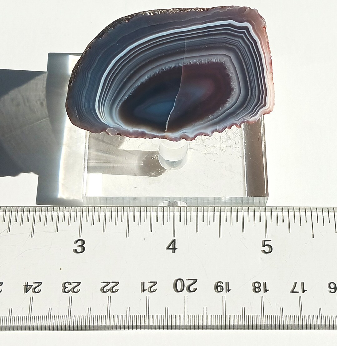 Botswana Banded Gate Geode Half With One Side Polished to a Mirror ...