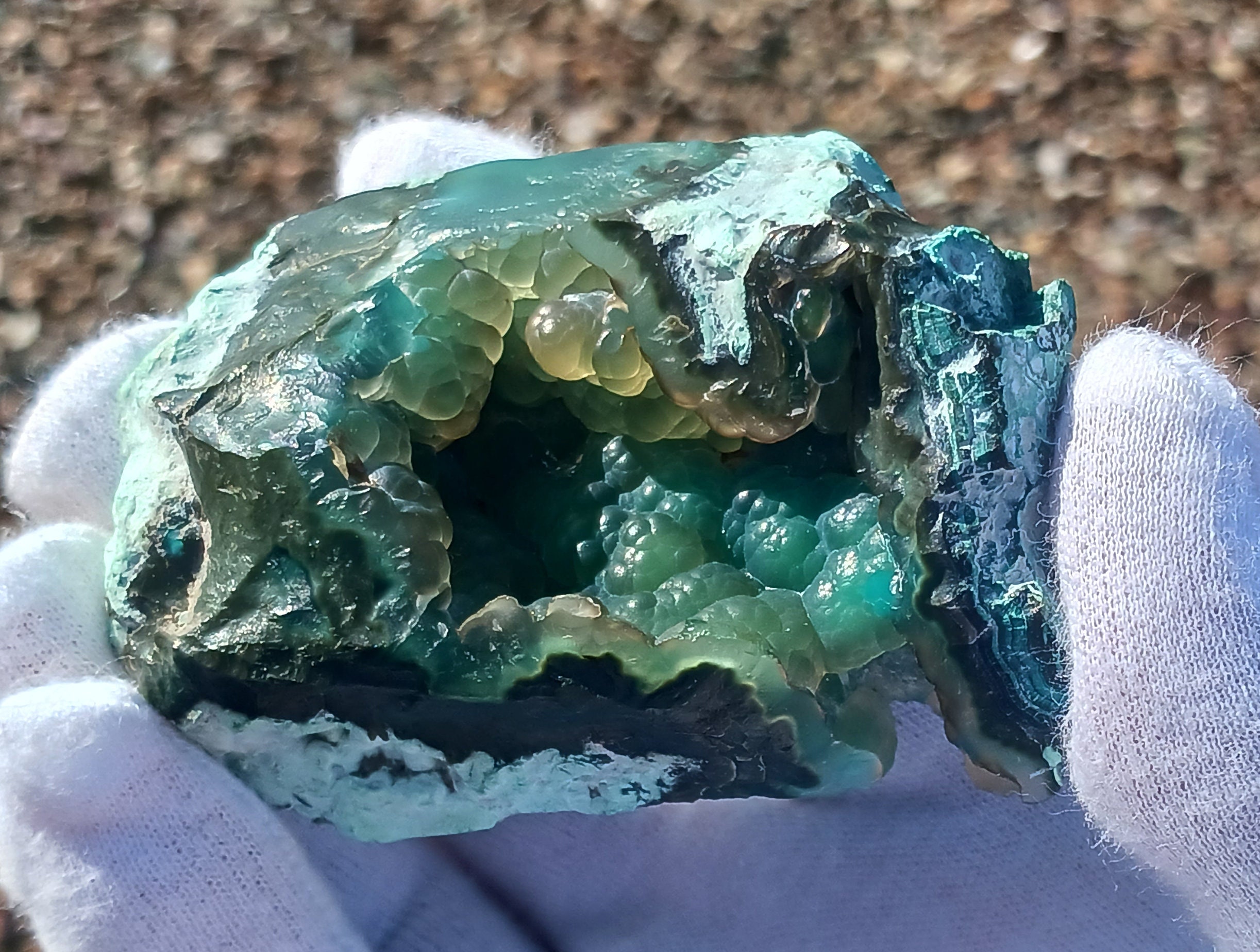 Extremely Rare Botryoidal Gem Silica With Gem Chrysocolla and ...