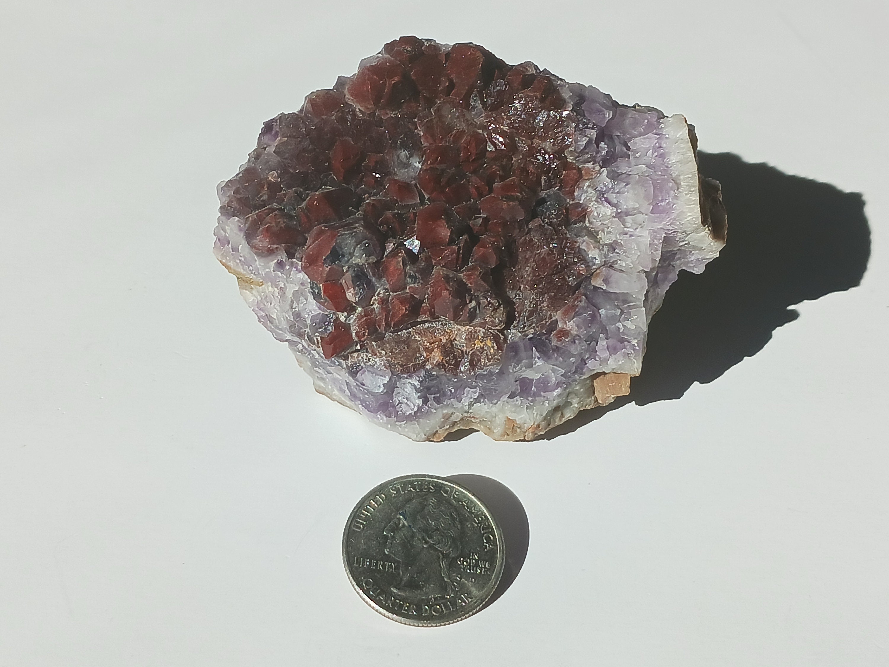 Very Rare Deep Red Amethyst Crystal. Hematite Inclusions Give - Etsy