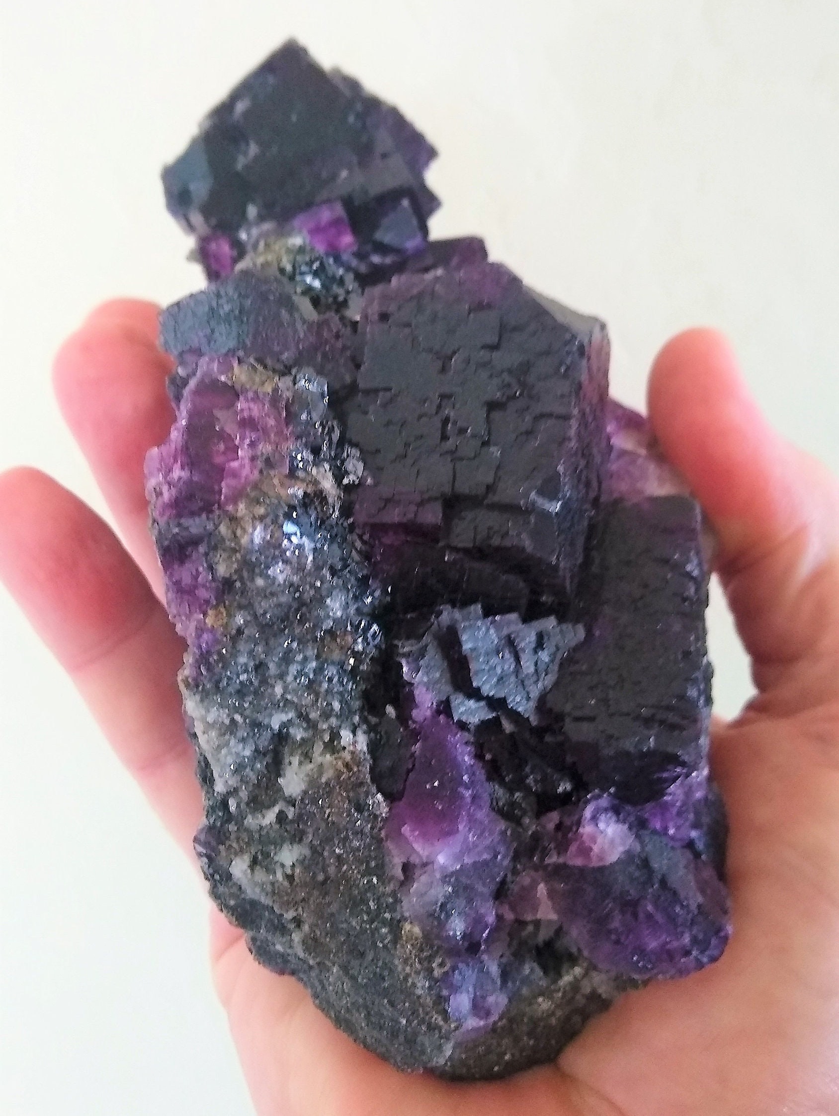 Superb Fluorite on Sphalerite Mineral Specimen, Cave-in-rock Illinois ...