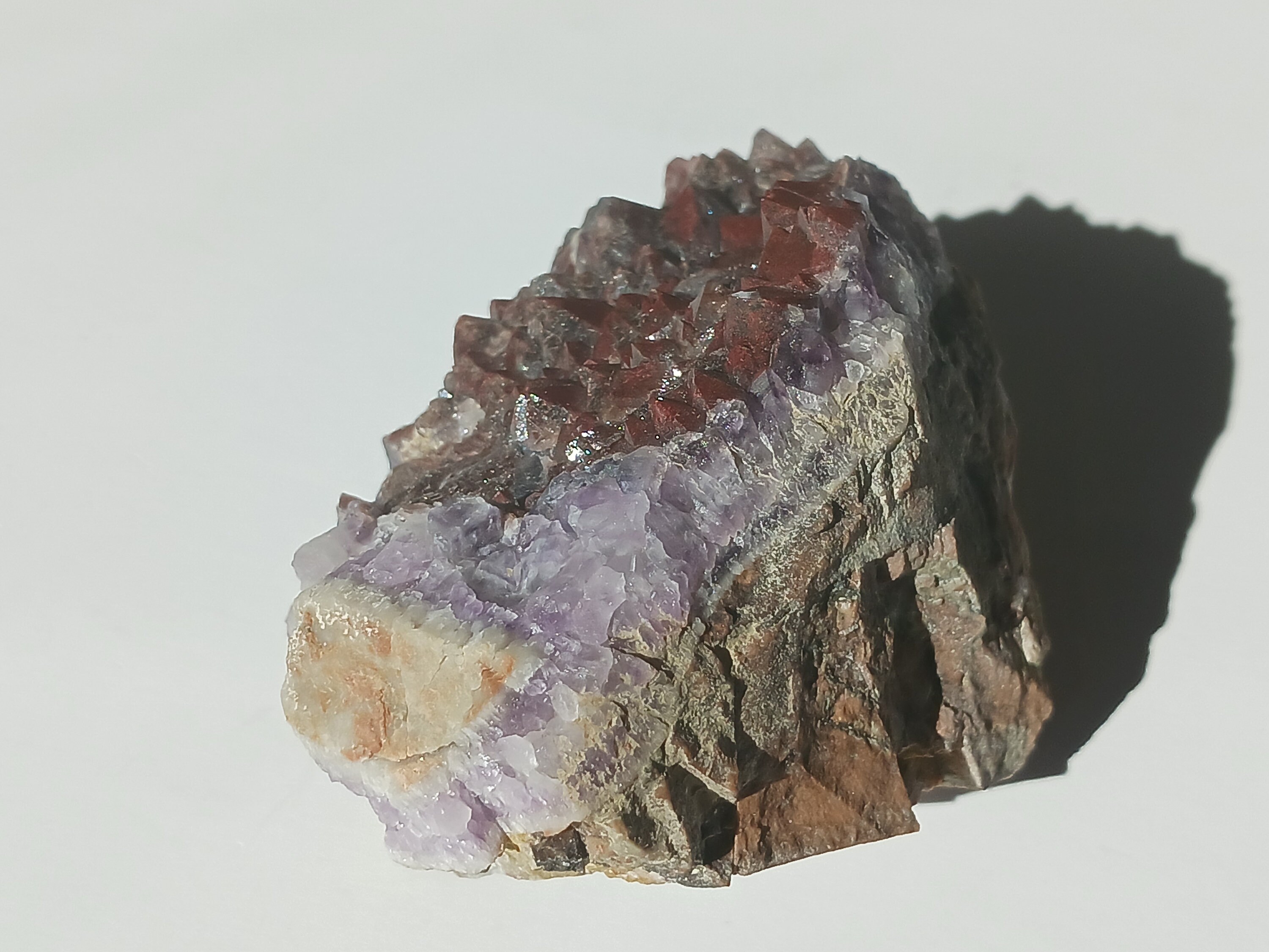 Very Rare Deep Red Amethyst Crystal. Hematite Inclusions Give This Its ...