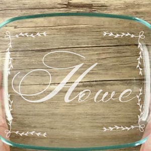 Pyrex Baking/ Casserole Dish Personalized With Your Name! Wedding ...