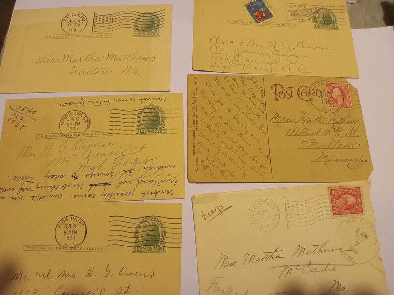 RARE POSTAGE STAMPS 5 Antique Postcards With Rare Stamps and One ...