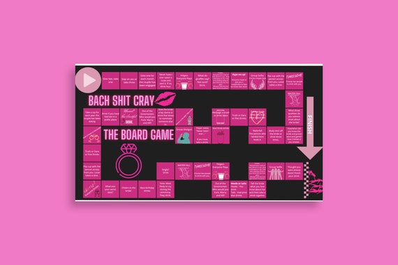 Bachelorette Board Game Printable Digital Download Drinking - Etsy