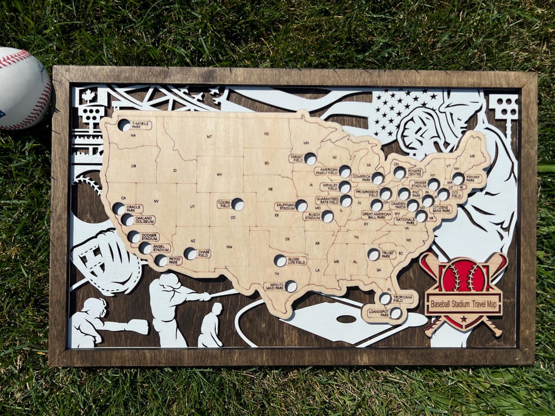 Baseball Stadium Travel Map, Stadium Baseball Map, Baseball Map ...