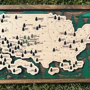 National Parks Map, National Parks Travel Map, Camping Map, US Travel ...