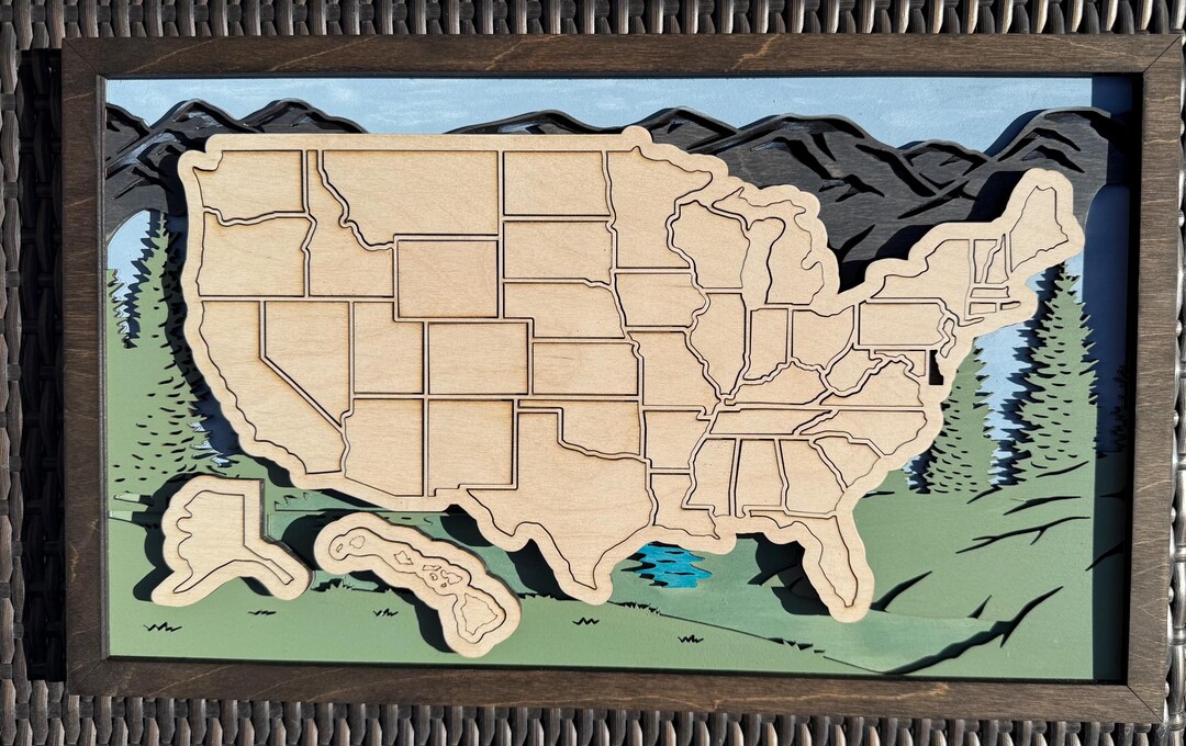US Travel Map, Travel Puzzle Map, States, United States Travel Map ...