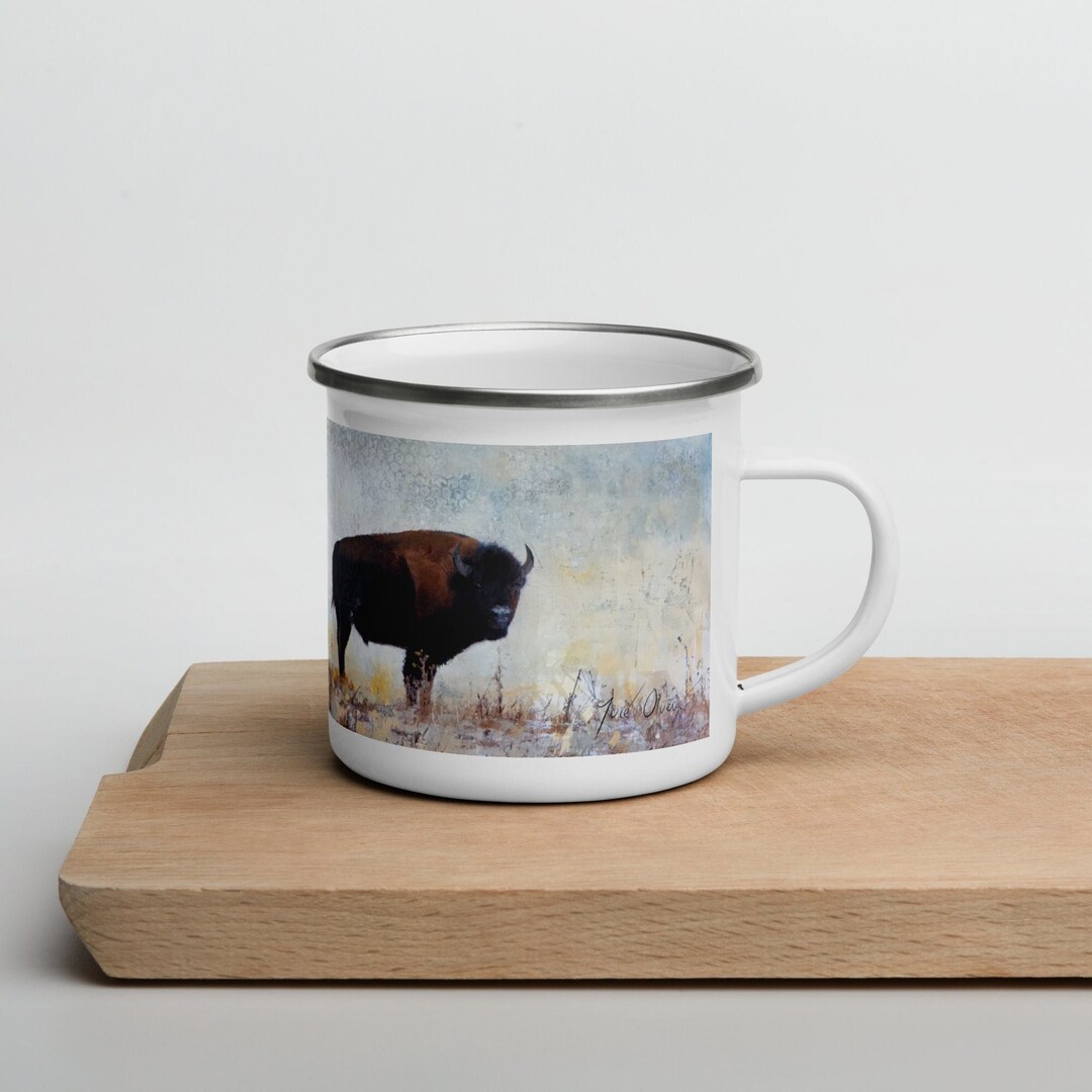 Bison Enamel Mug - Etsy