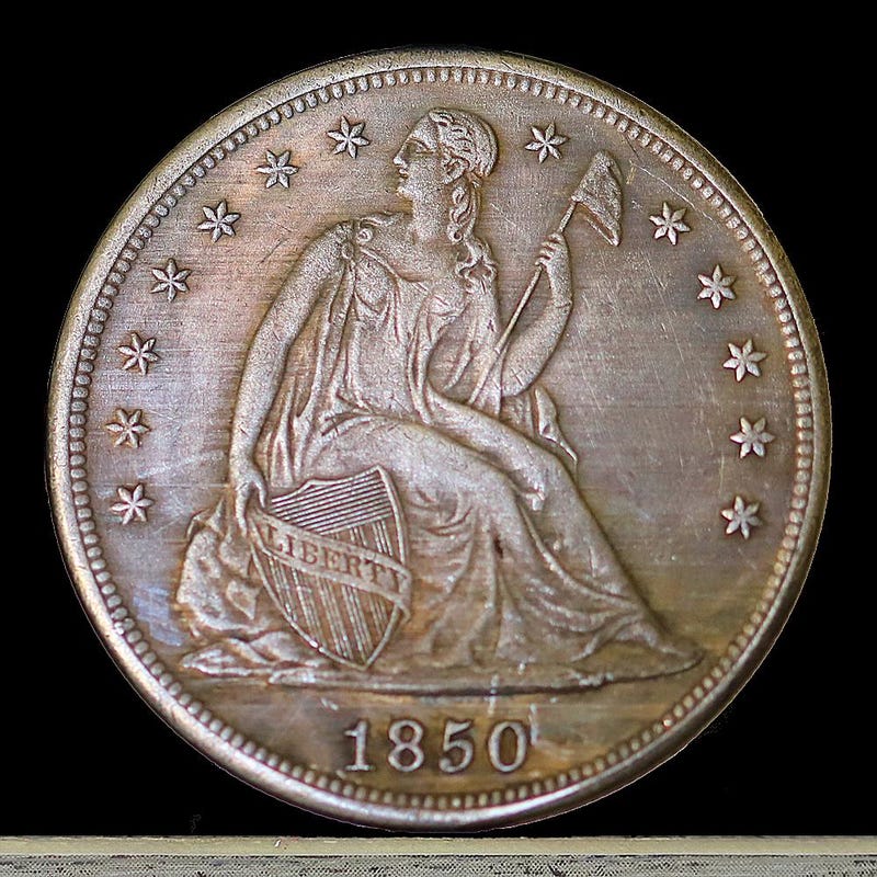 Silver Coin 1850 - Etsy