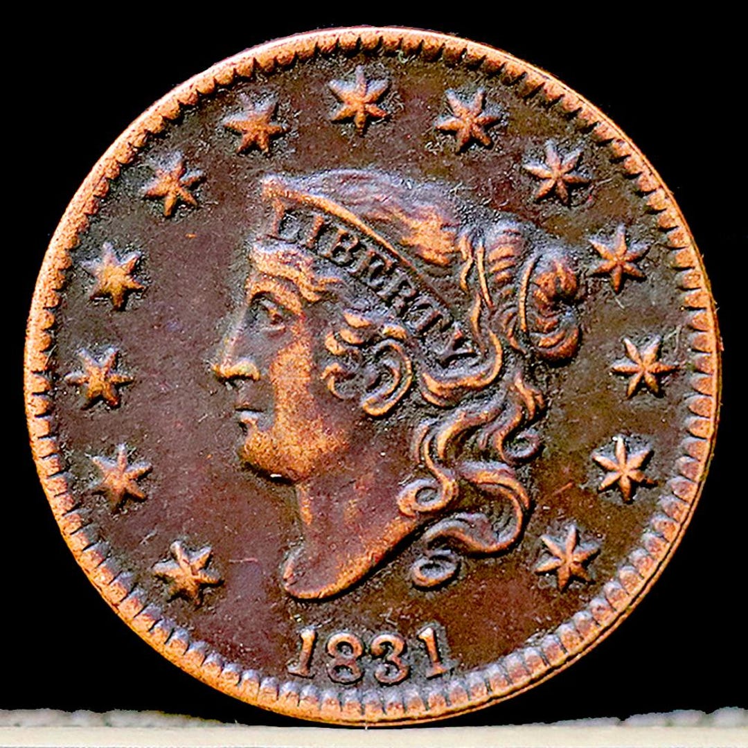 1831 Coronet Head Copper Large Cent - Circulated - Etsy