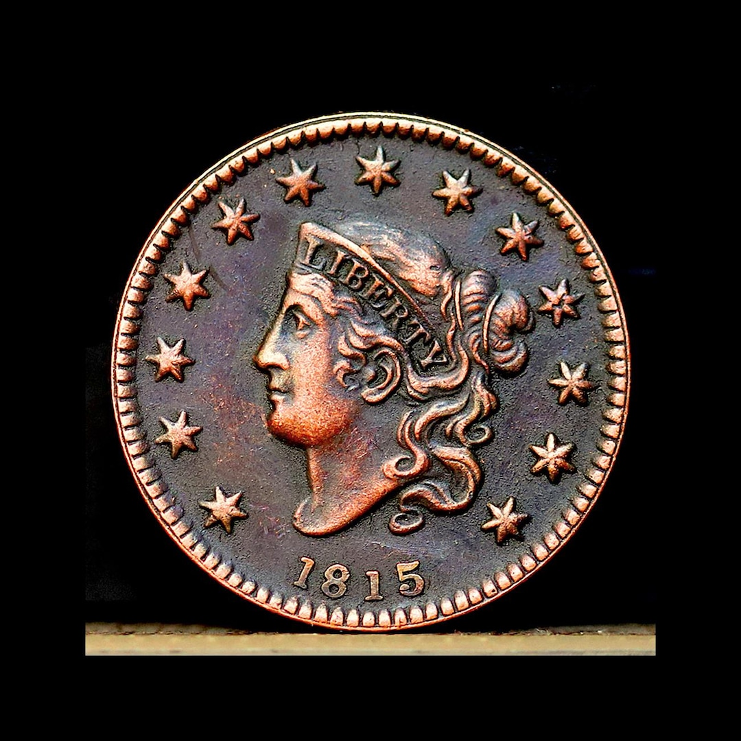 1815 Coronet Head Large Cent Copper Novelty Coin Modern Restrike Token ...