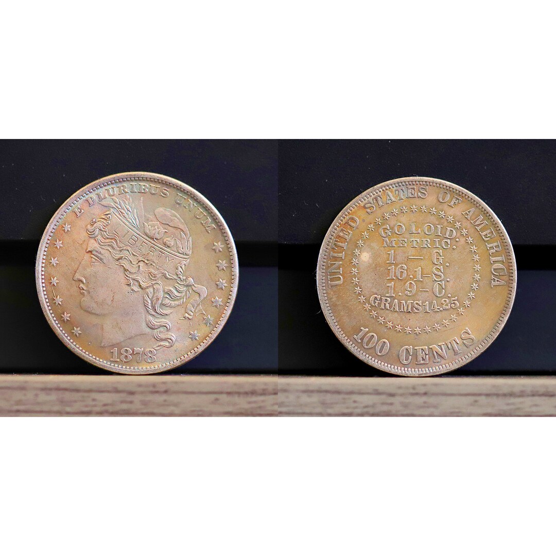 Pattern 1878 Liberty Banded Head Goloid Metric Dollar Silver - Etsy