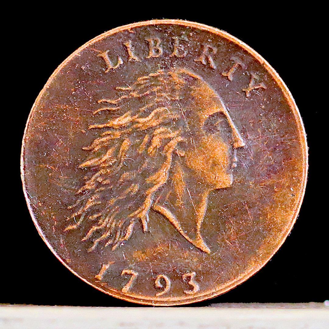 1793 Flowing Hair Large Cents AMERICA With Periods Chain Reverse - Etsy