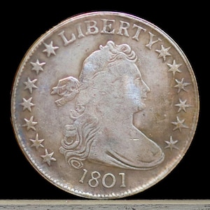 1801 Draped Bust Half Dollar Silver Plated Coin - Circulated - Etsy