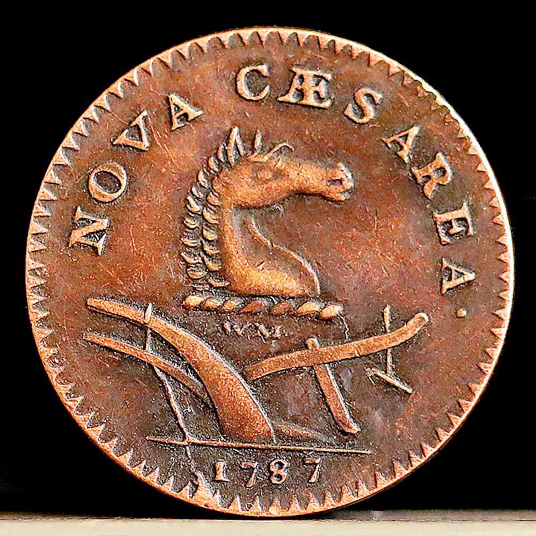 1787 New Jersey Colonial Copper Large Cent - Circulated - Etsy