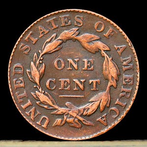 1824 Coronet Head Large Cent Copper Coin - Circulated - Etsy